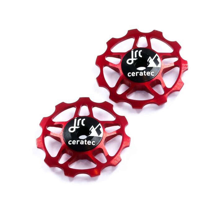 JRC 11T Ceramic Jockey Wheels | Keramiska rulltrissor | Röd | TCMcykel.se